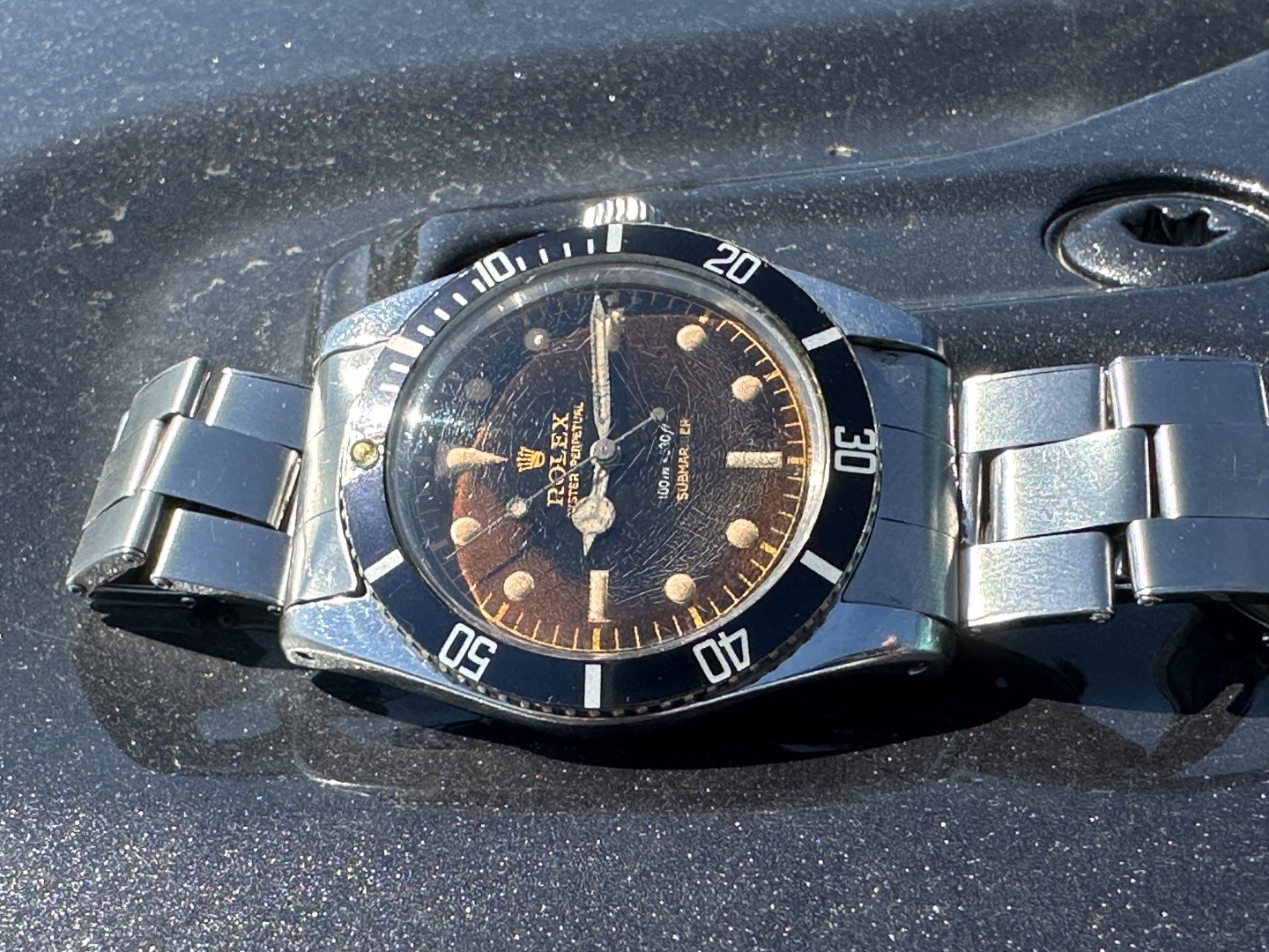 For Sale: 1958 Rolex 5508 Submariner, Gilt Caramel Tropical Radium Dial ...